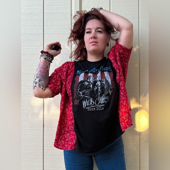 Hand Crafted | Tops | Upcycle Graphic Tee Kip Moore Graphic Paisley ...